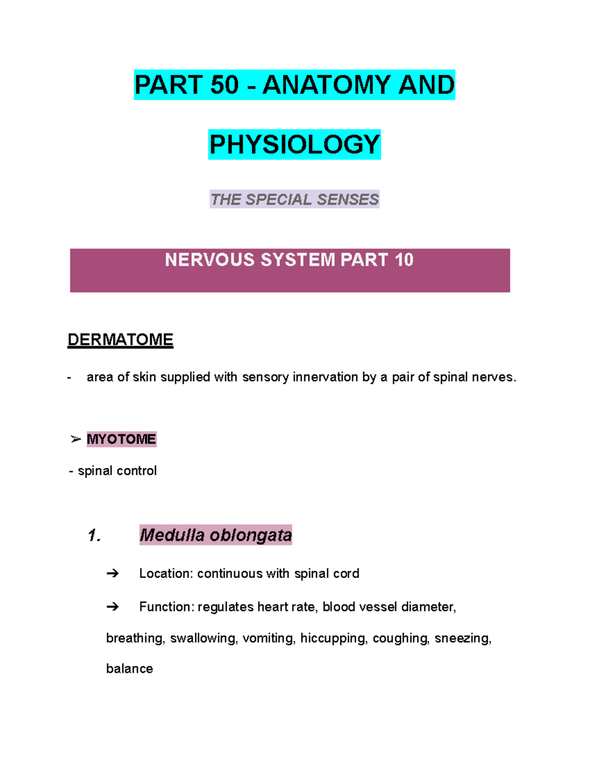 PART 50 - Anatomy AND Physiology - PART 50 - ANATOMY AND PHYSIOLOGY THE ...