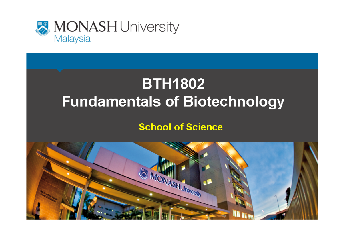 Week 1. Classical and Modern Biotechnology 26 July 2014 - BTH ...