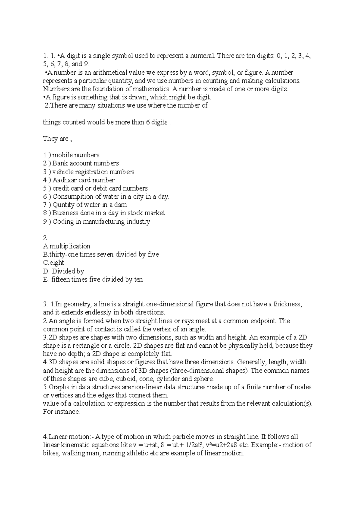 Tugas 1 PBIS4428 - asfasf - •A digit is a single symbol used to ...