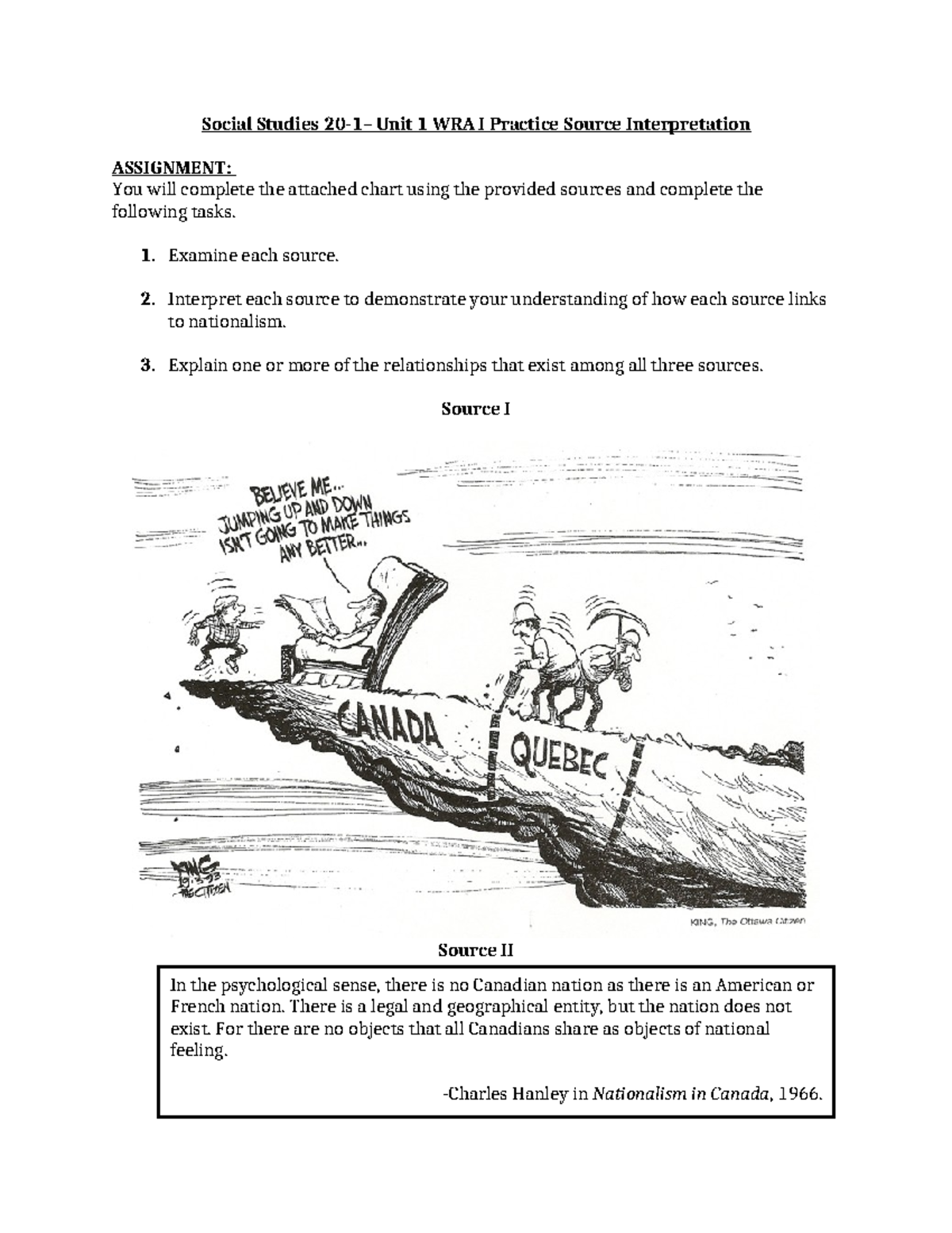 Unit 1 WRA I Chart Assignment 1 2022 - Social Studies 20-1– Unit 1 WRA ...