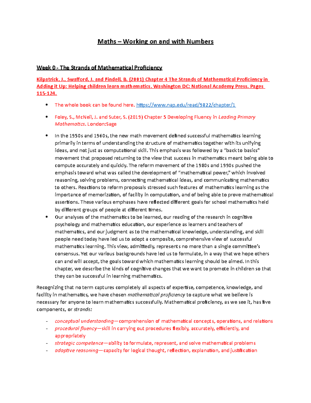 Maths - Working ON AND WITH Numbers - Maths – Working on and with ...