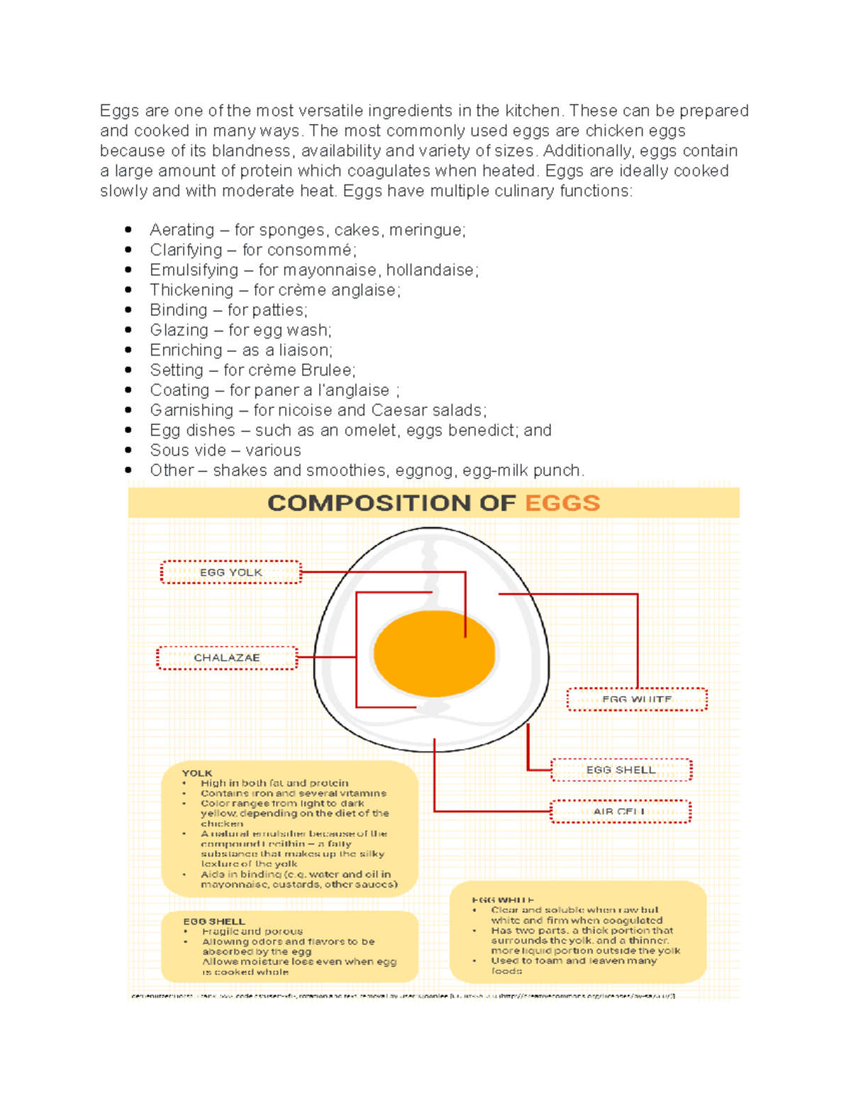 EGGS AND Vegetables - Lecture notes 1-20 - Eggs are one of the most ...