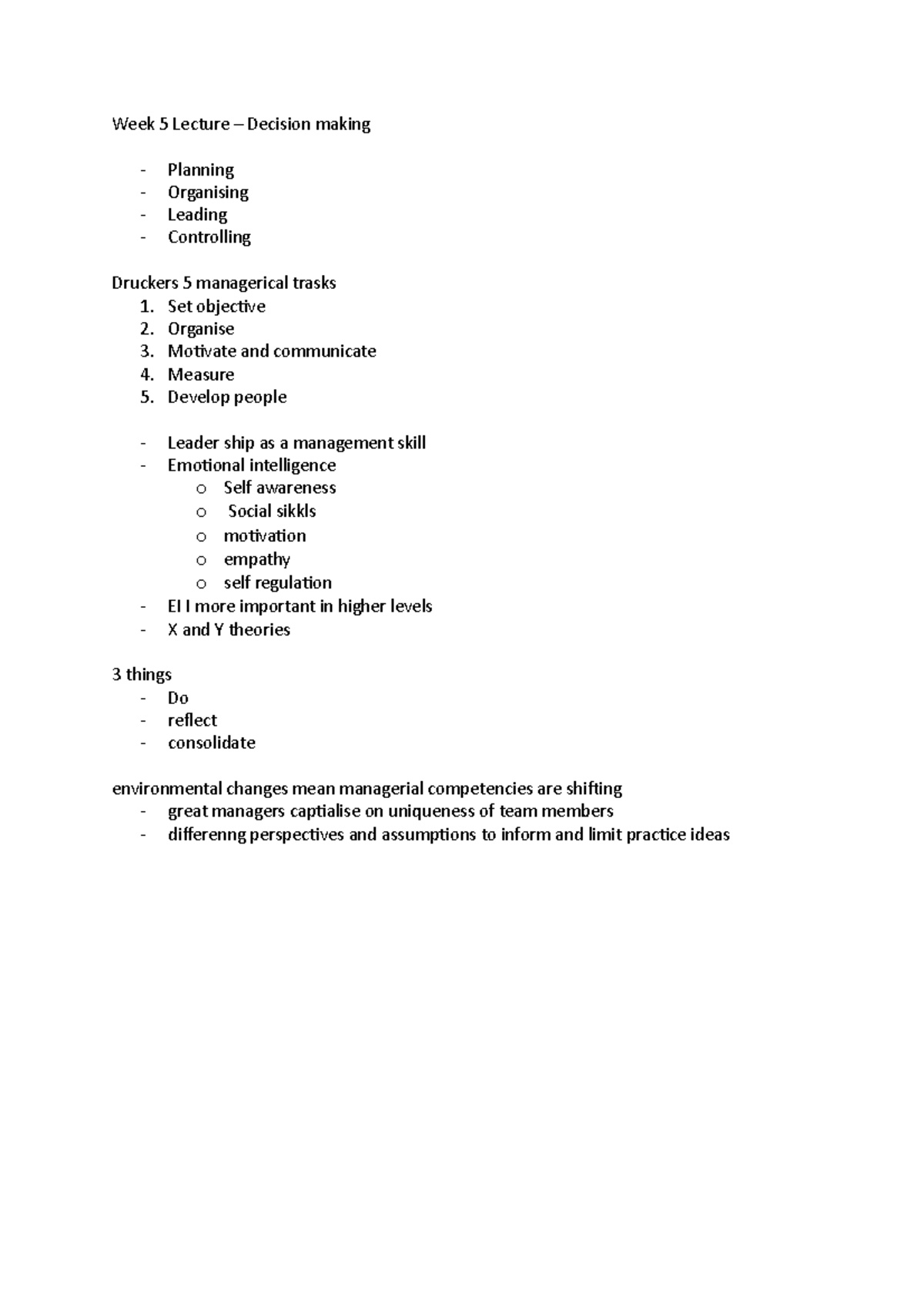 Week 5 Lecture – Decision making - Week 5 Lecture – Decision making ...