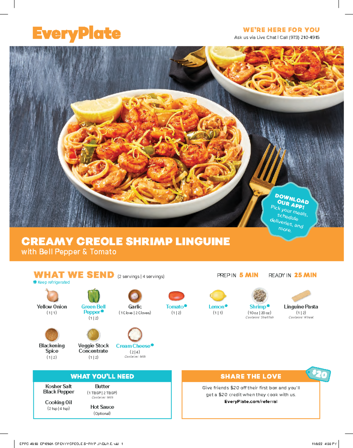 Creamy creole shrimp linguine - Yellow Onion (1 | 1) Lemon (1 | 1 ...