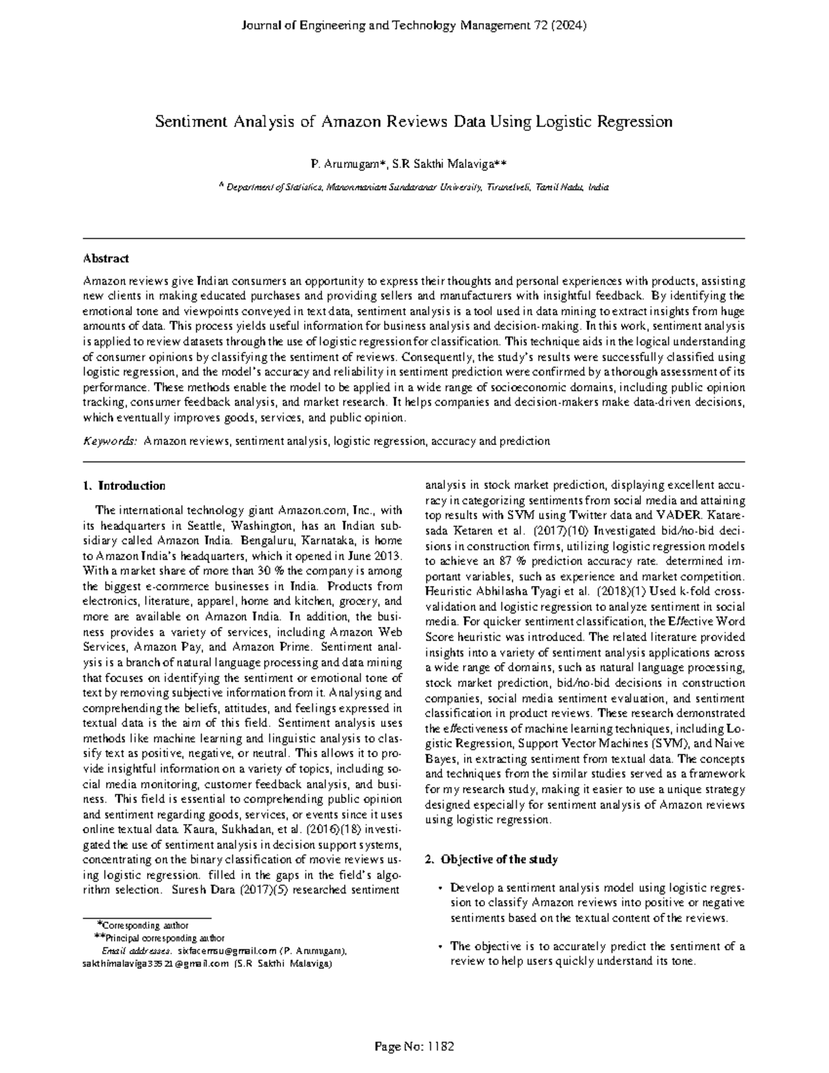 121 - aa hh jjjjjjj jj - Sentiment Analysis of Amazon Reviews Data Using Logistic Regression P ...