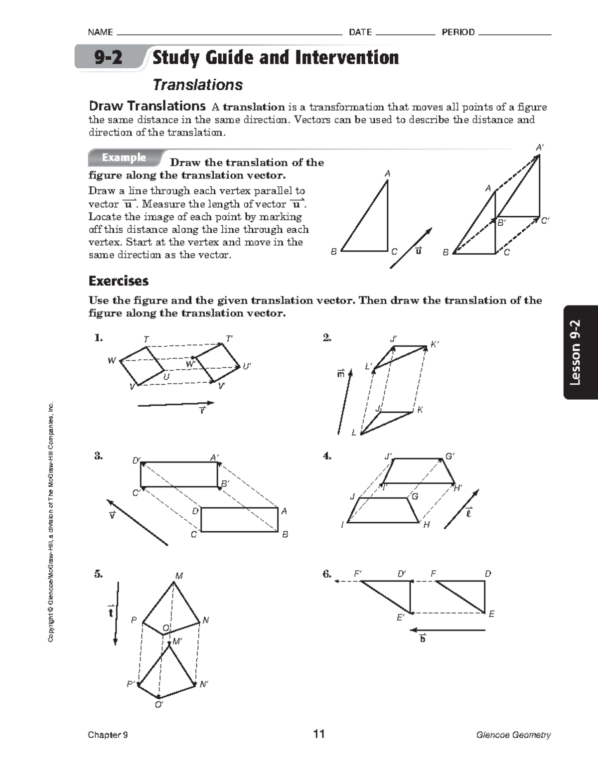 Translation Notes Key - Copyright © Glencoe/McGraw-Hill, a division of ...