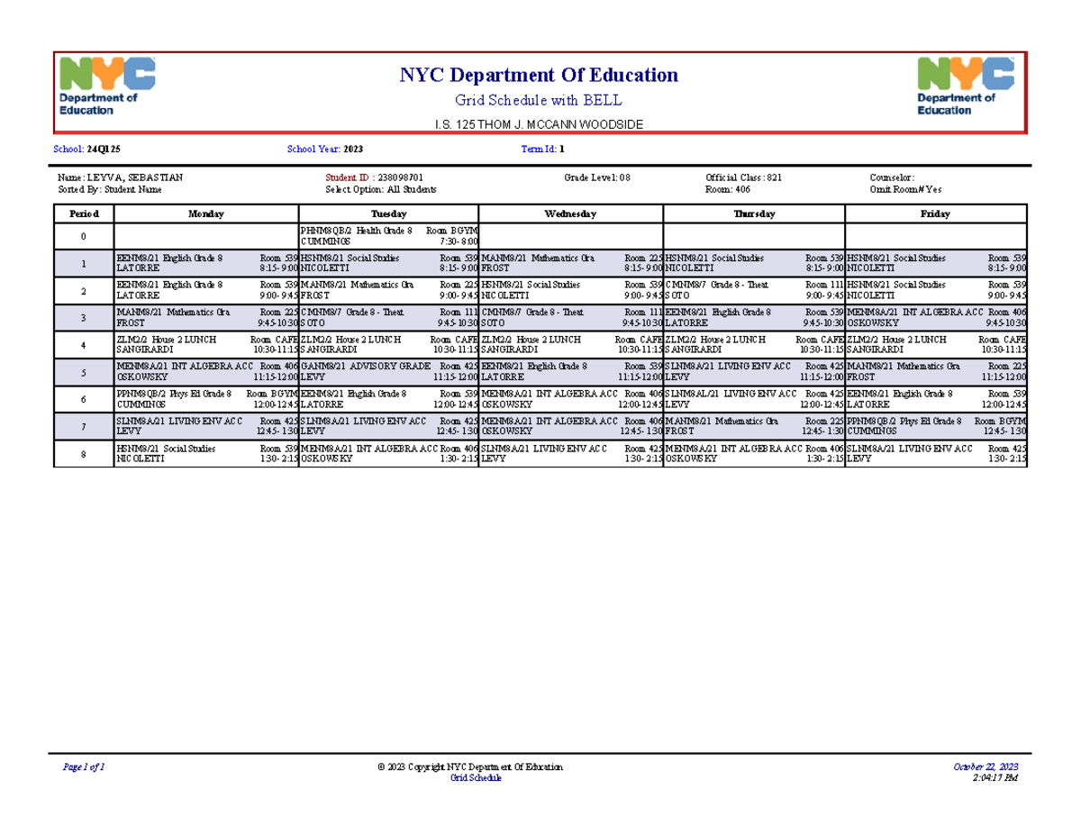 Program Card - BIO 1210 - Studocu