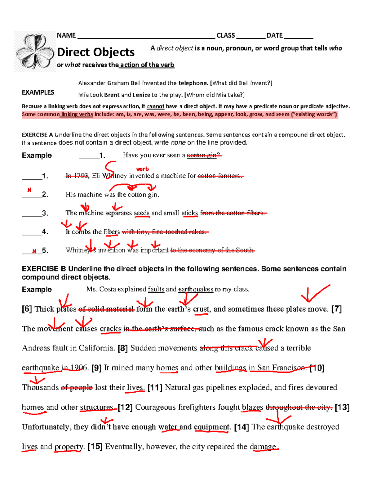 Demontae Ashley - 2024 practice direct objects with Gerunds that can be ...