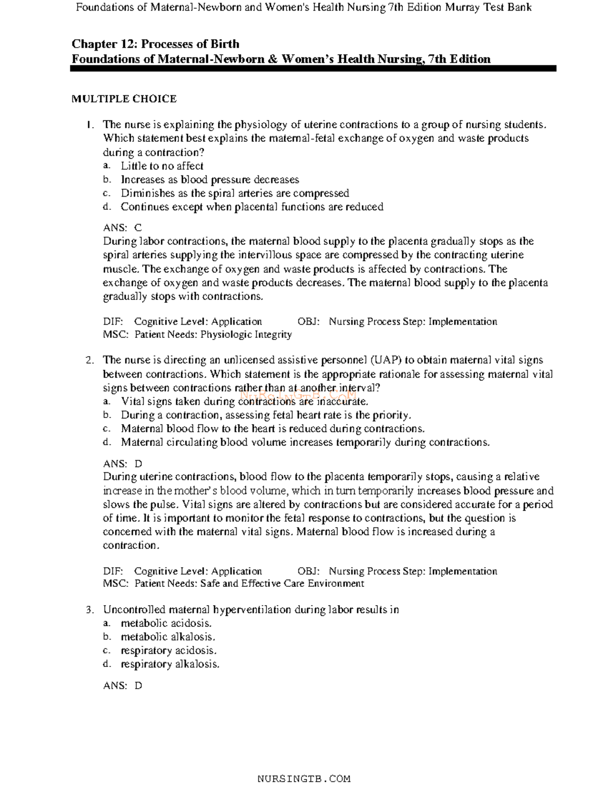 12 - Foundations of Maternal-Newborn & Women’s Health Nursing Textbook ...