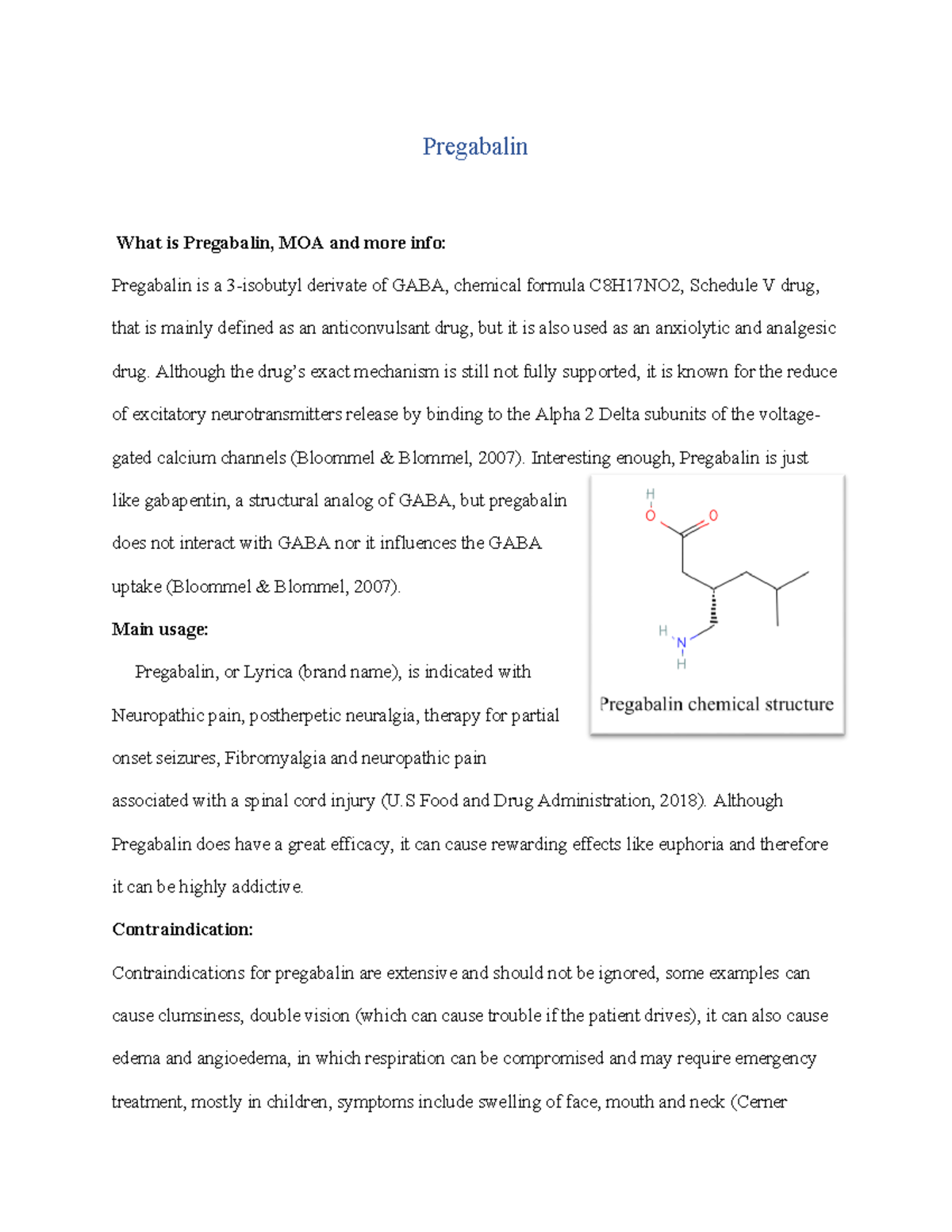 Drug Monograph Pregabalin 2 - Pregabalin What is Pregabalin, MOA and ...