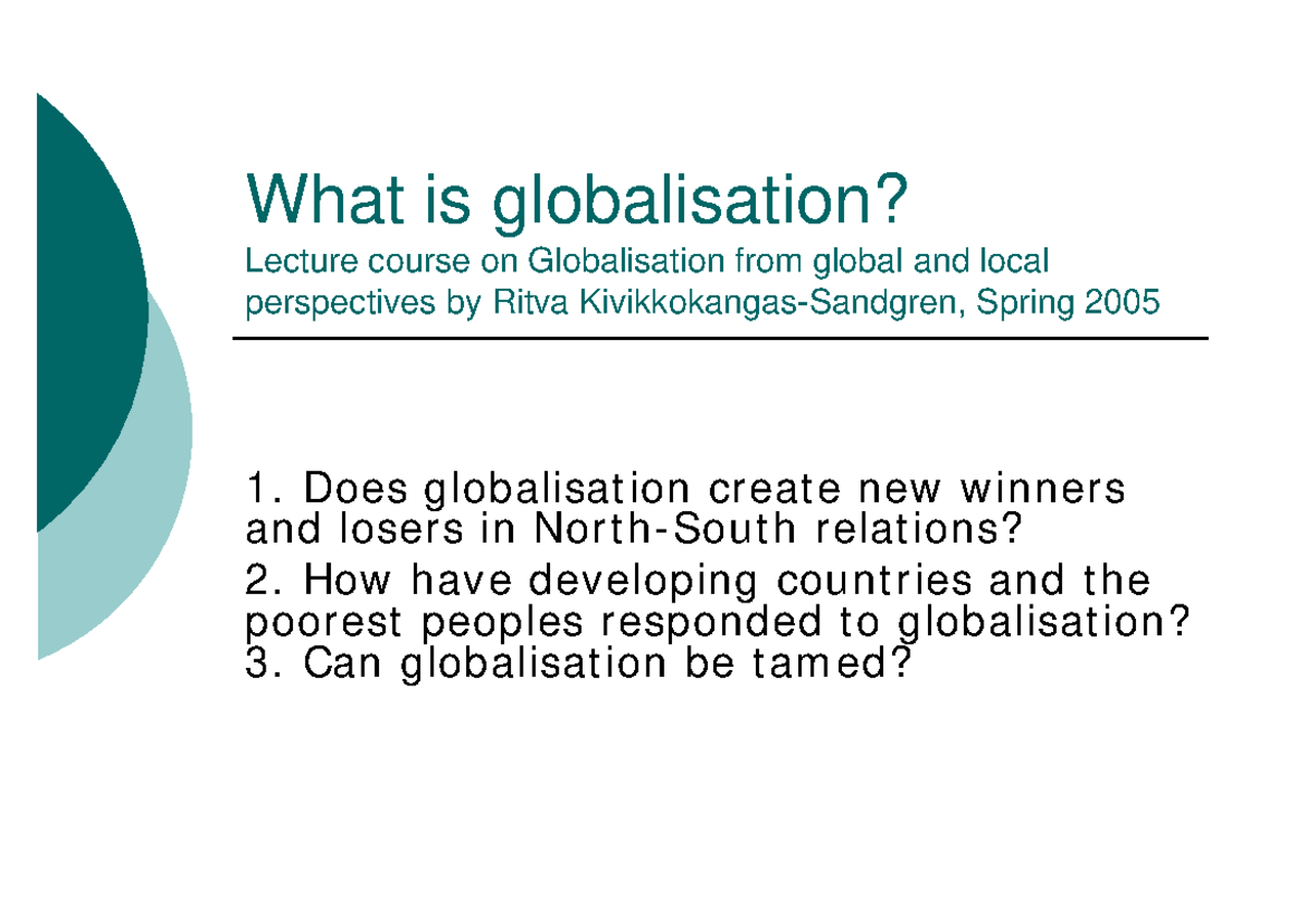 What is globalisation - global politics - What is globalisation ...