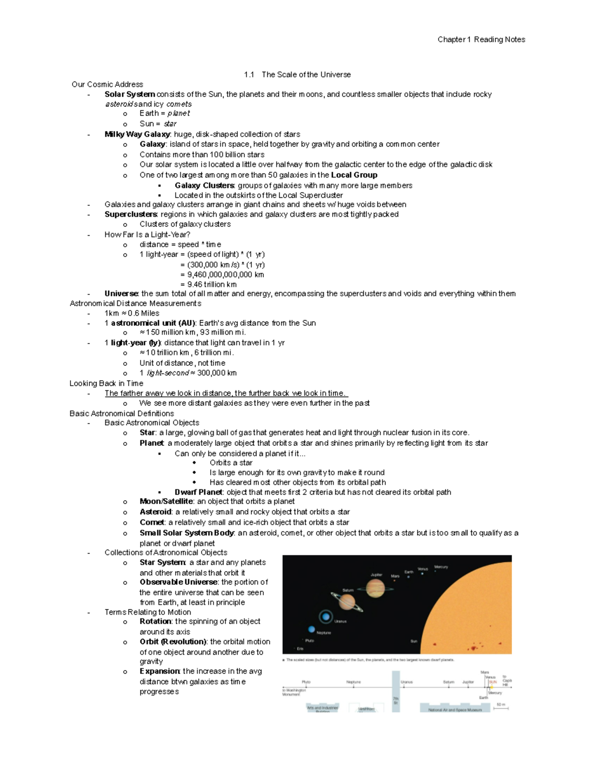 1-A Modern View of the Universe - 1 The Scale of the Universe Our ...