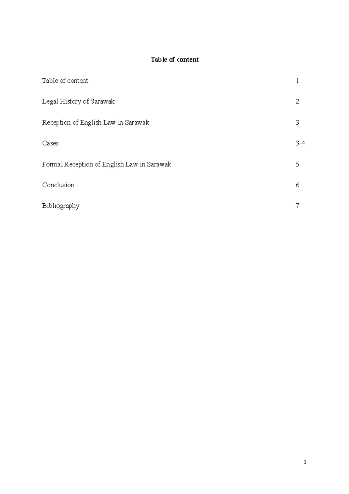 Assigment mid term - Assignment - Table of content Table of content ...