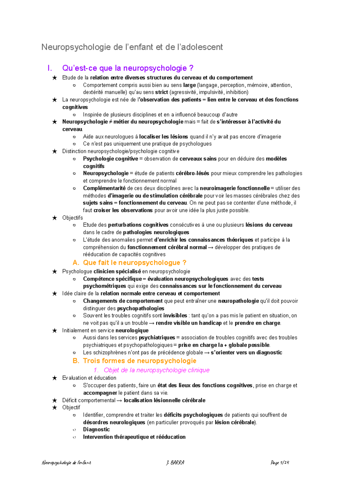 Introduction à la neuropsychologie de l’enfant : bases biologiques et ...