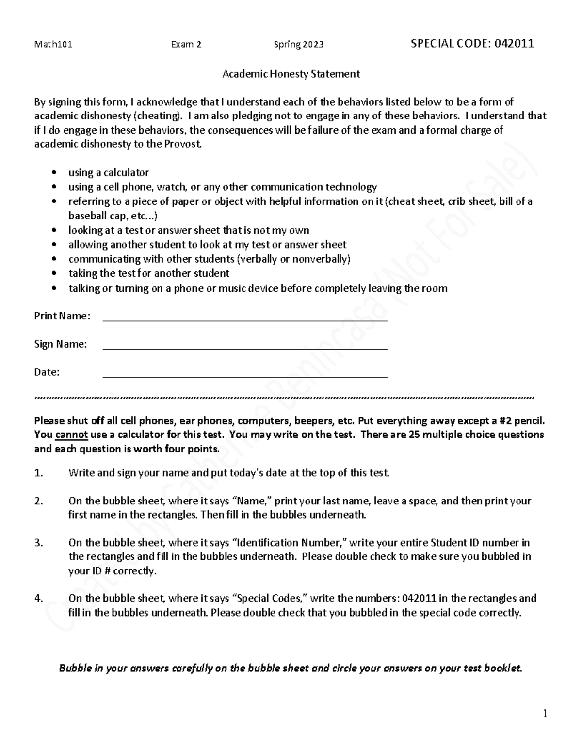 101.x2.s23.042011 - Cathy - Academic Honesty Statement By signing this ...