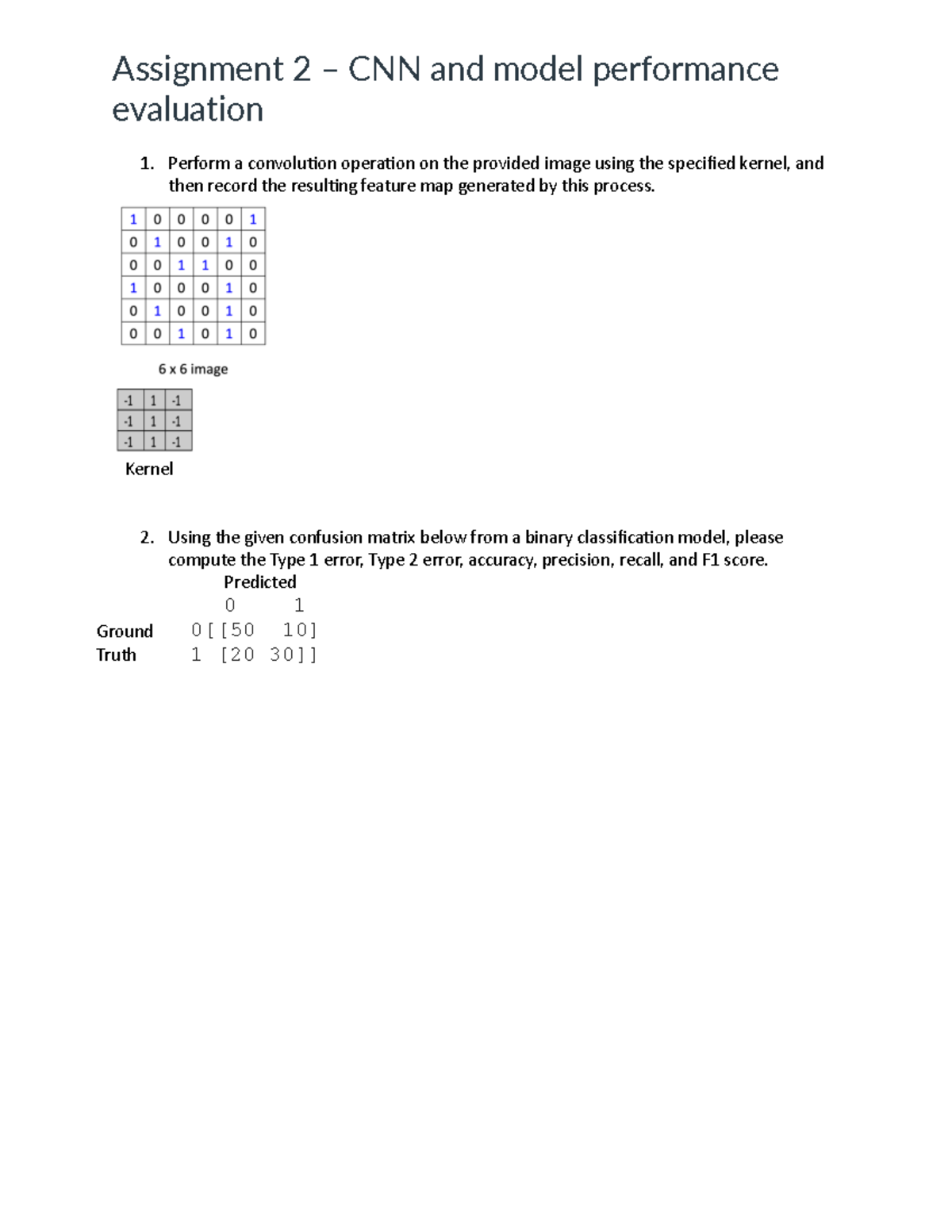 Assignment - CNN - BU.520.710 (82) - Assignment 2 – CNN and model performance evaluation 1 ...