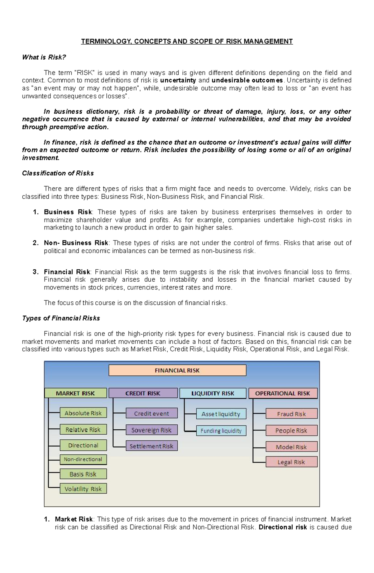 FM12-A Chapter 1 - Risk Management - TERMINOLOGY, CONCEPTS AND SCOPE OF ...