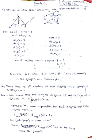 MOD1 MAT206 Graph Theory - MAT206 GRAPH THEORY Module 1 Introduction to Graphs : Introduction ...