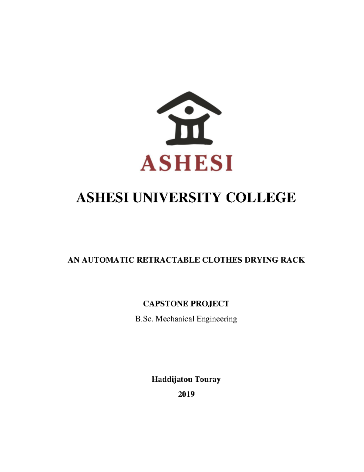Touray Haddijatou 2019 ENGR Capstone Project - ASHESI UNIVERSITY COLLEGE AN AUTOMATIC ...