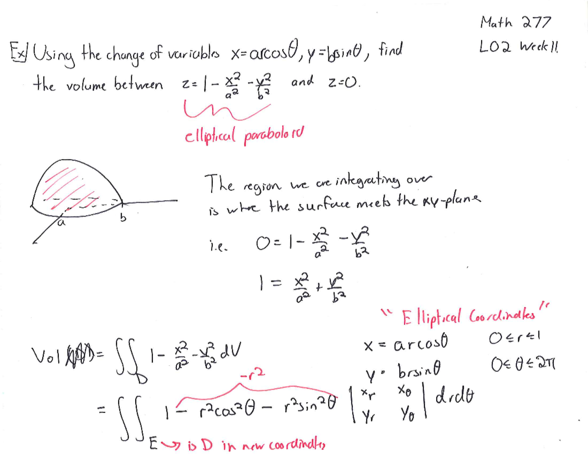 Math277L02Week11 - notes - MATH 277 - Studocu