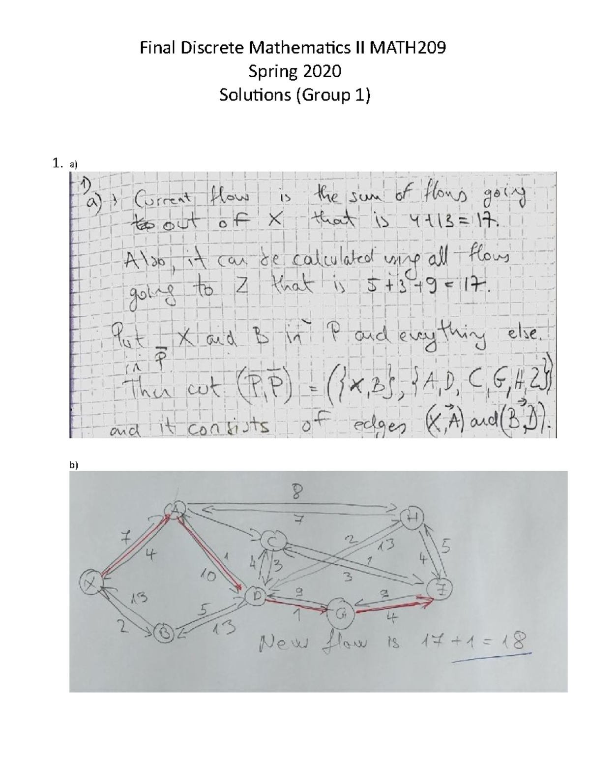 Final Solutions Gr 1 Discrete Math II Spring 2020 - Final Discrete ...