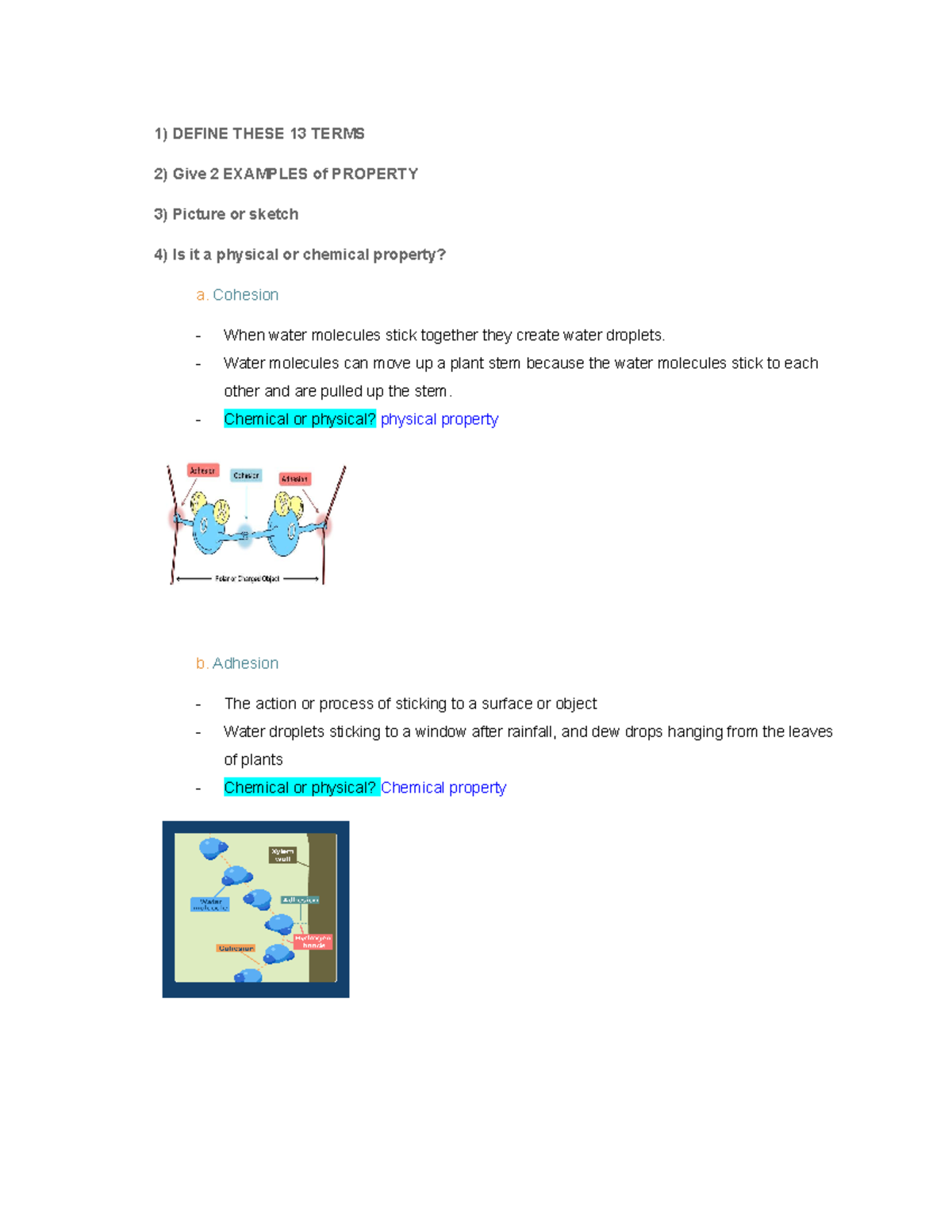 Copy of Aquatic Science Definitions - 1) DEFINE THESE 13 TERMS Give 2 ...
