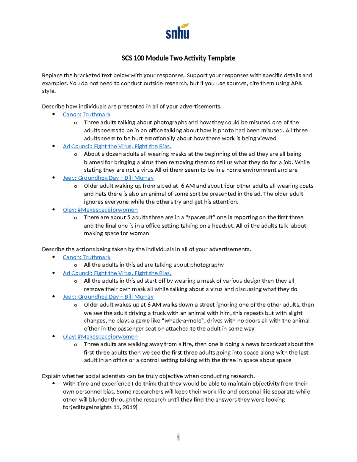 2-2 Module Two Activity Template - SCS 100 Module Two Activity Template ...