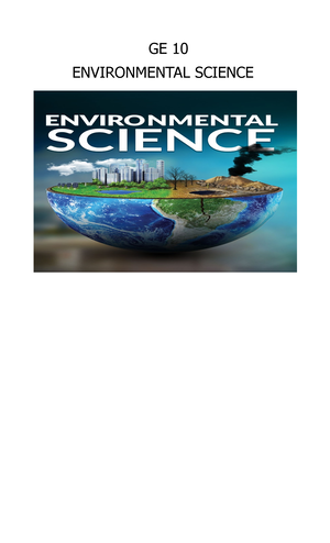 Module 1-GE 10 - MissGracia - GE 10 ENVIRONMENTAL SCIENCE 2 nd Semester ...