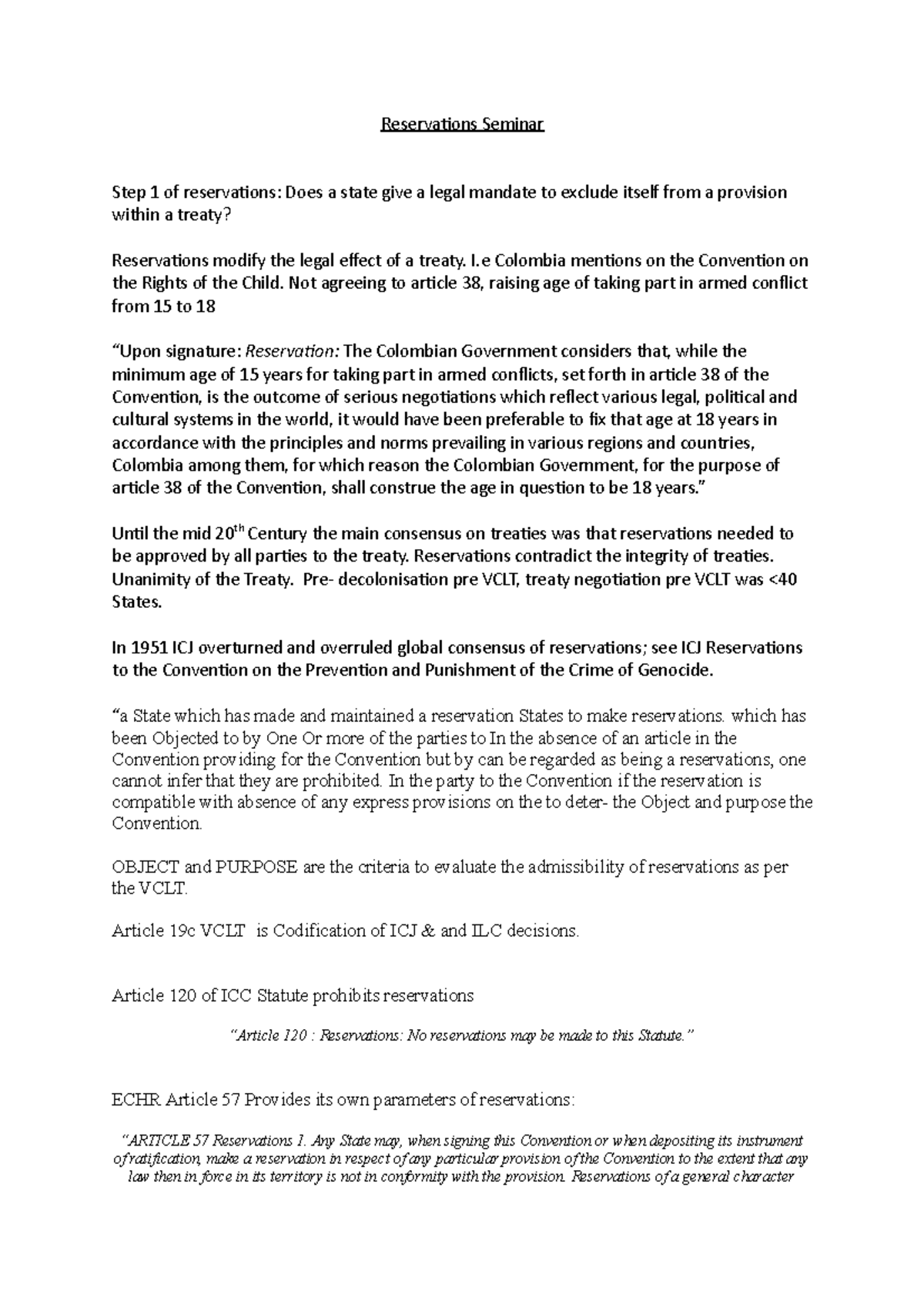 Reservations Seminar - Lecture notes 2 - Reservations Seminar Step 1 of ...