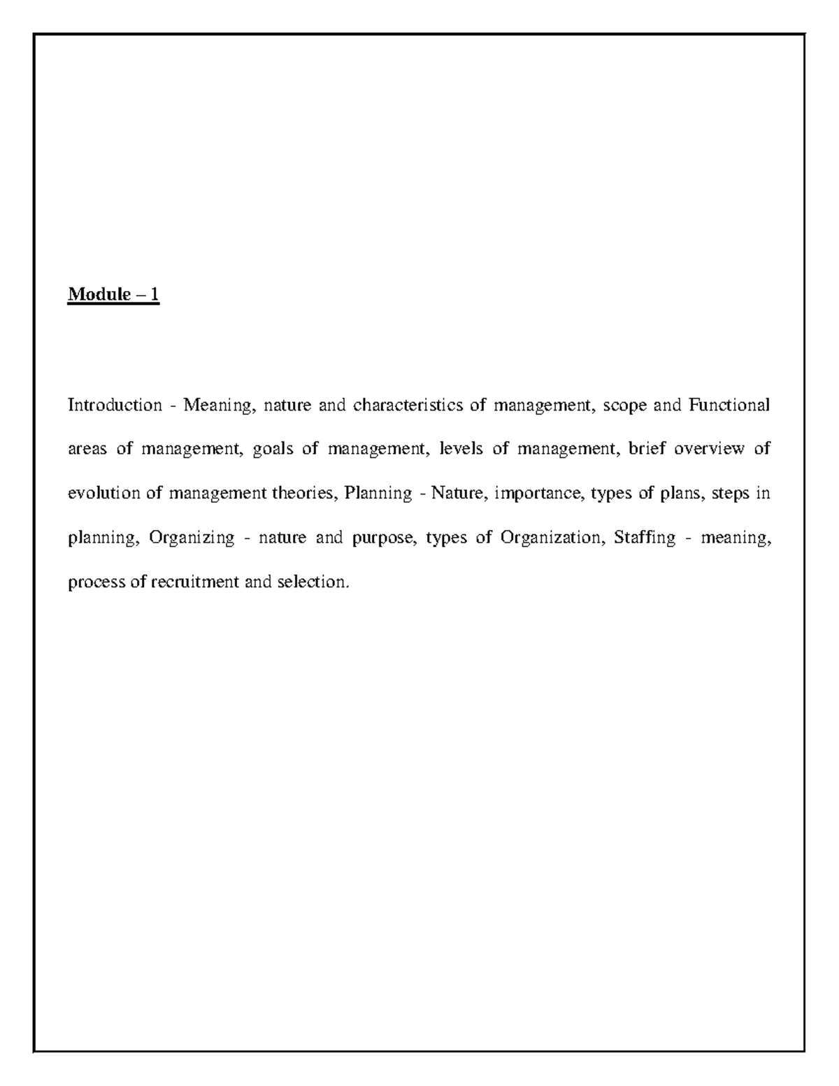 MEI Mod1 - Notes for management and entrepreneurship lecture notes ...