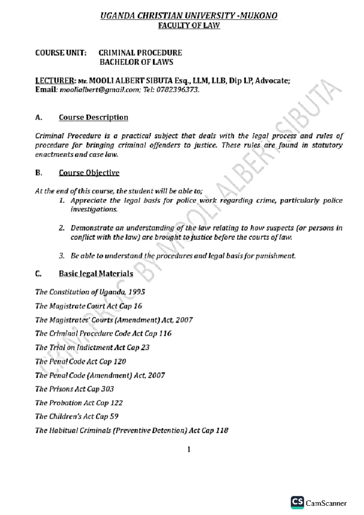 Criminal procedure - Lecture notes - Studocu