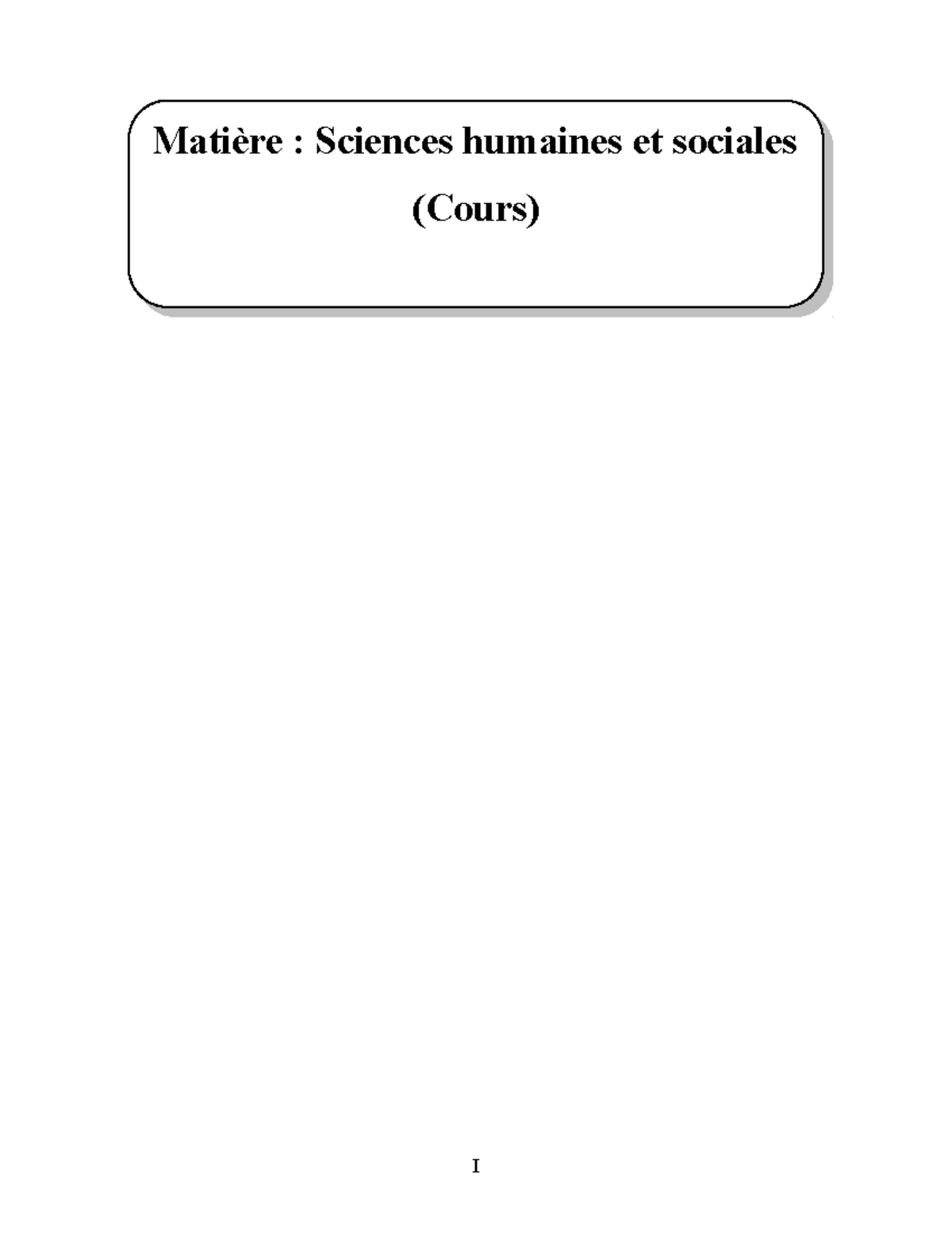 Sciences humaines et sociales.Cours en ligne - Cours en ligne I Matière ...
