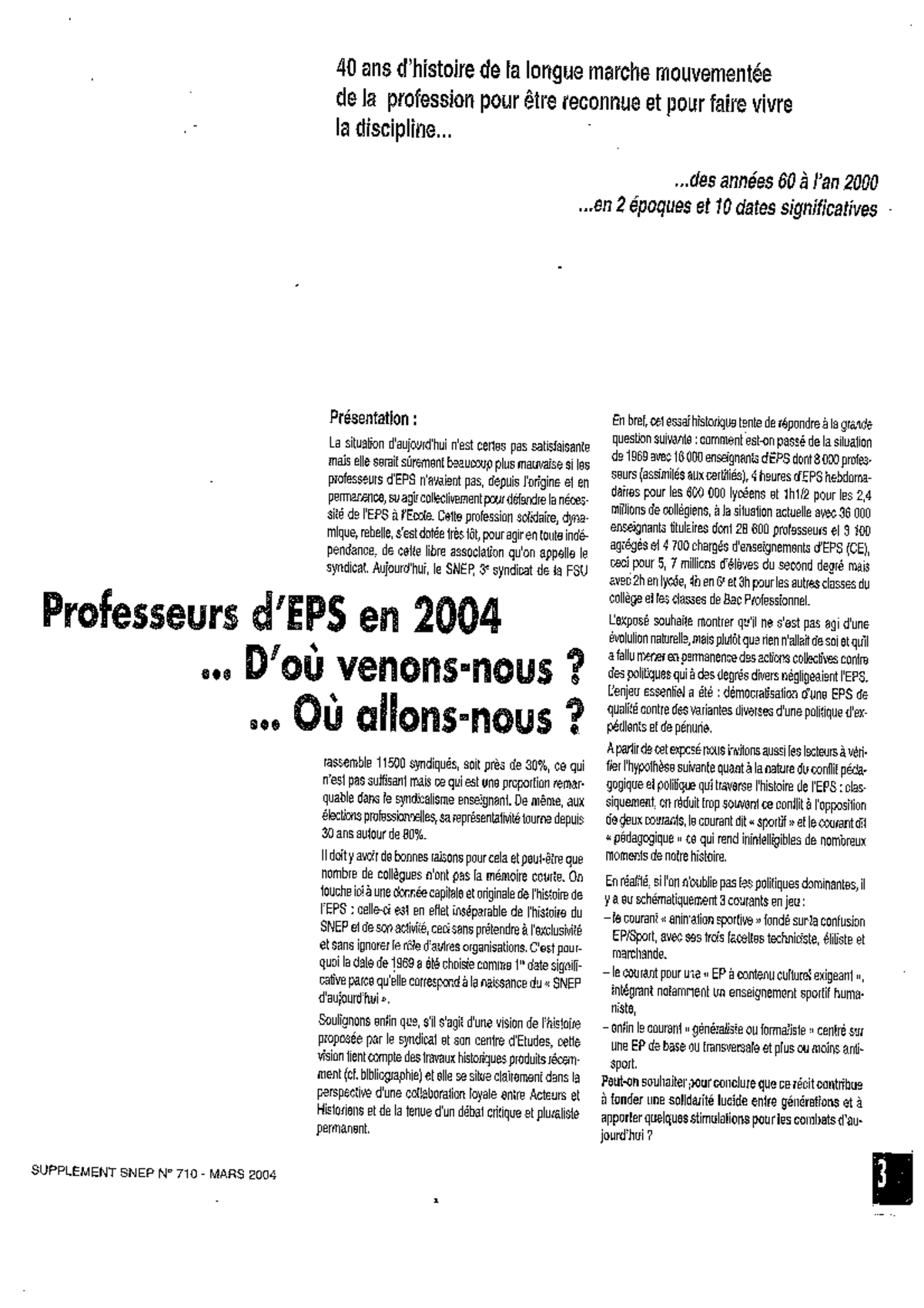 Bulletin SNEP 1969-2004 - Histoire contemporaine - Studocu