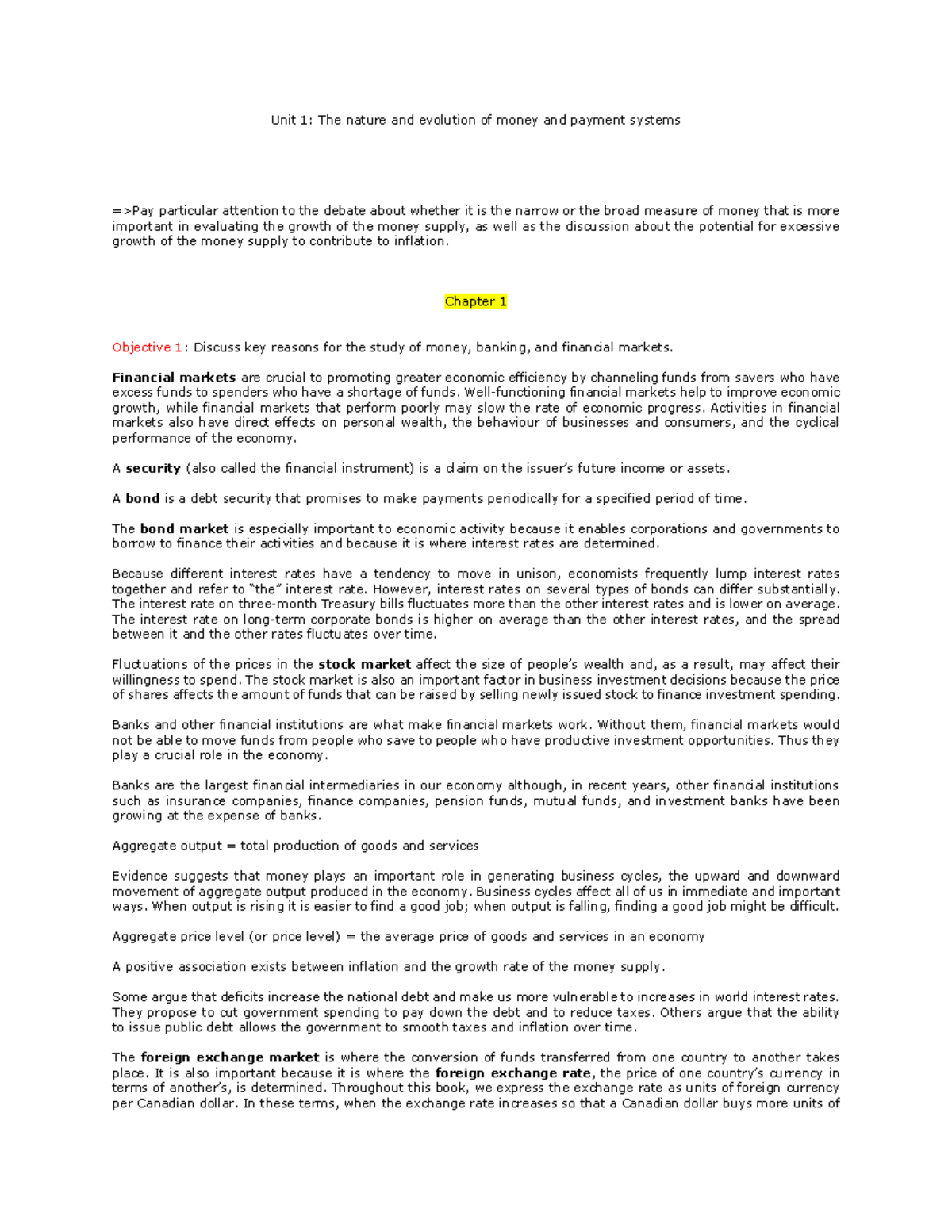 Money Banking And Canadian Financial Institutions Summary 1 6 money-banking-and-canadian-financial-institutions-summary-1-6