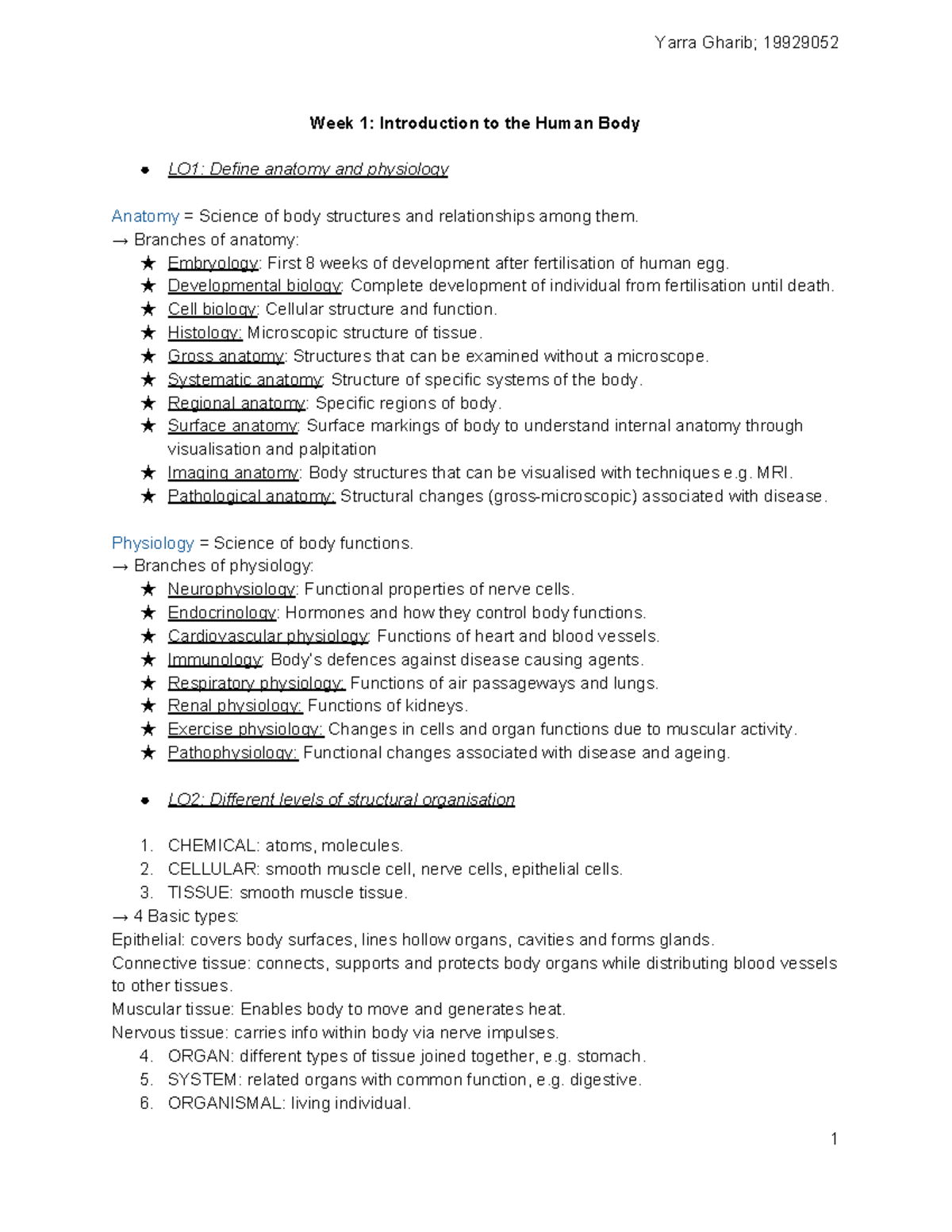 Introduction to Human Body: Anatomy Physiology and Organ Systems - Studocu