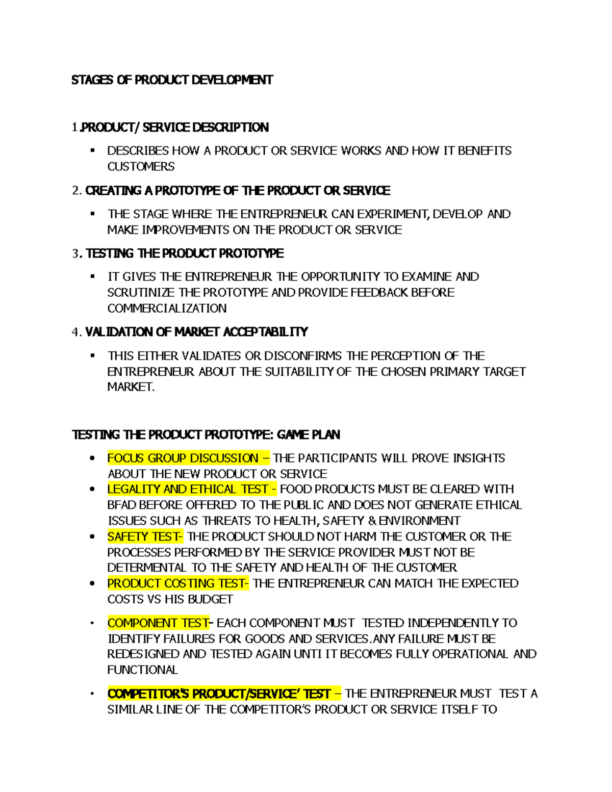 Stages OF Product Development - STAGES OF PRODUCT DEVELOPMENT 1 ...