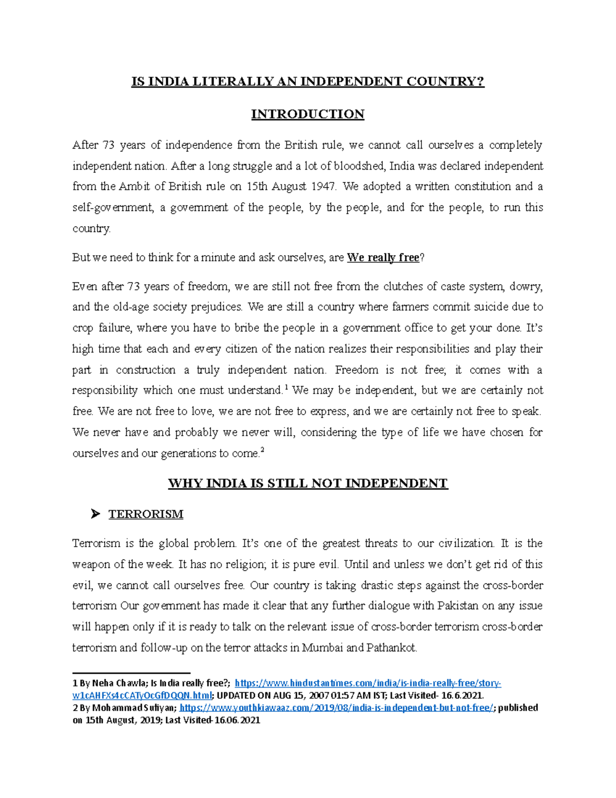 IS India Literally AN Independent Country (Auto Recovered) - IS INDIA ...