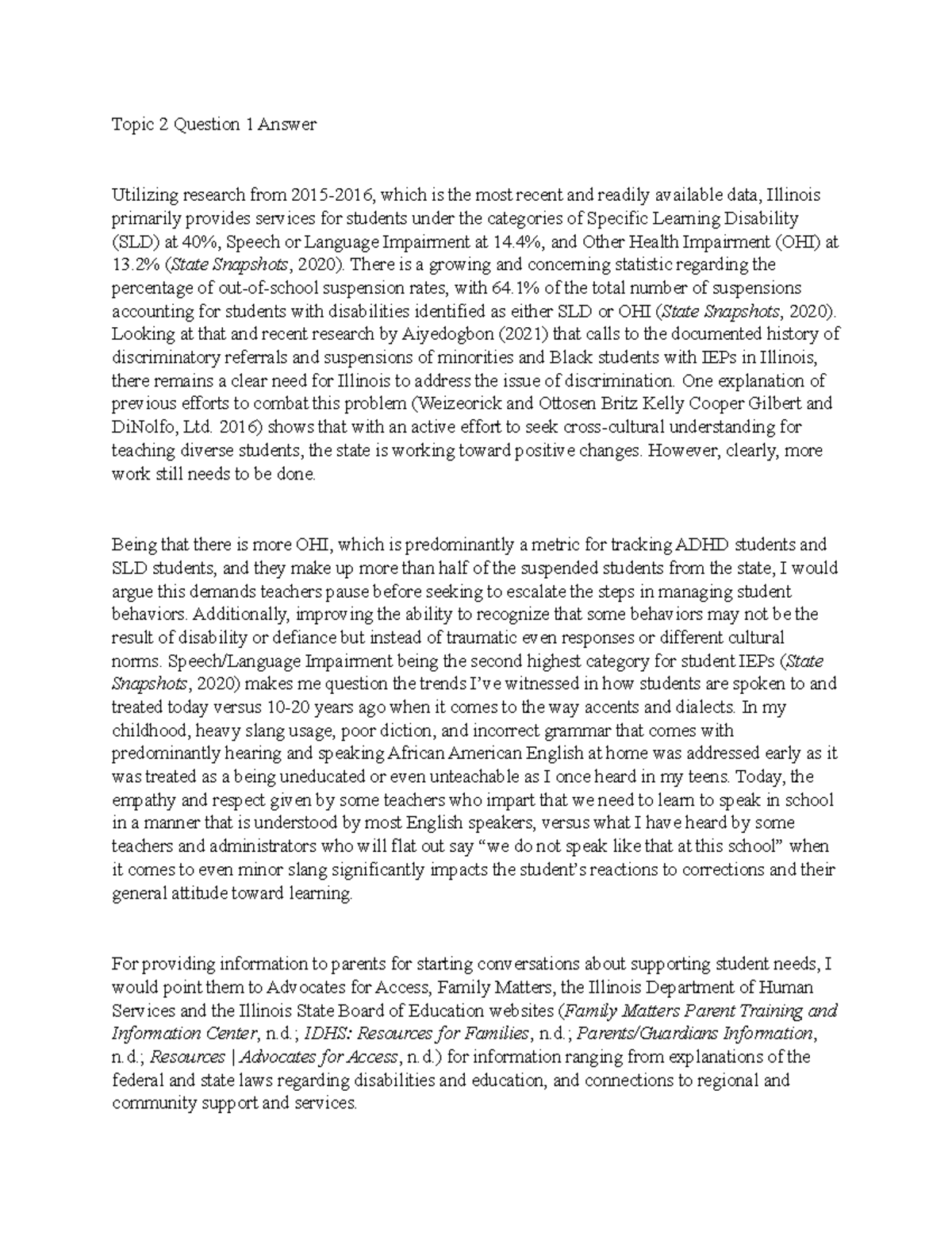 Topic 2 Question 1 Answer - Topic 2 Question 1 Answer Utilizing ...