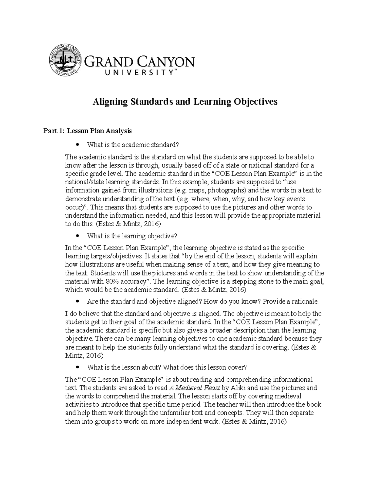ELM-210-D-T2-Aligning Standards and Learning Objectives - Aligning ...
