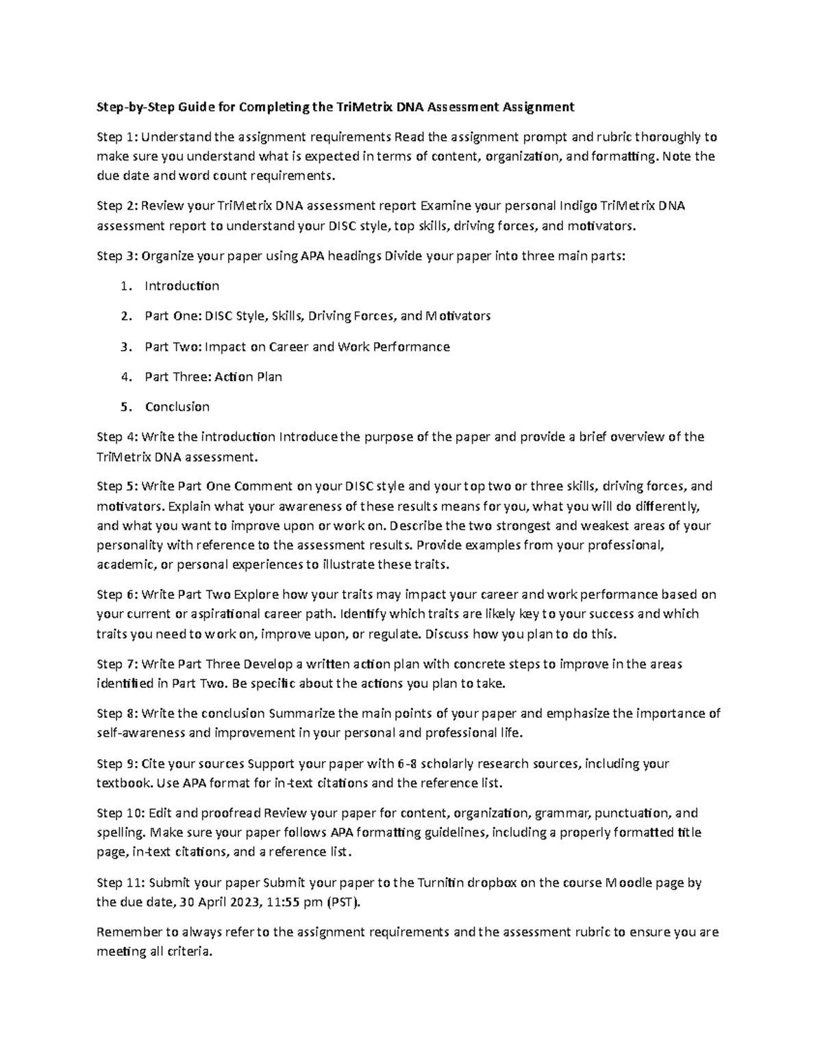 Assignment 1 Step by Step process - Copy - Step-by-Step Guide for ...