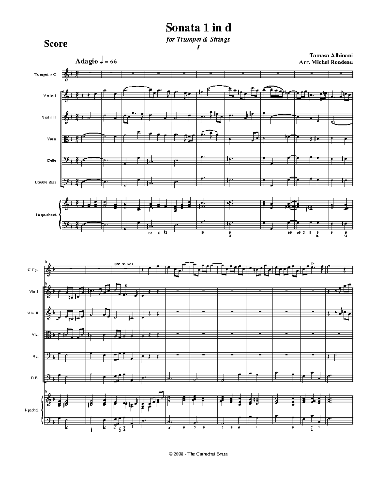 Trumpet and strings arrangement - - Studocu