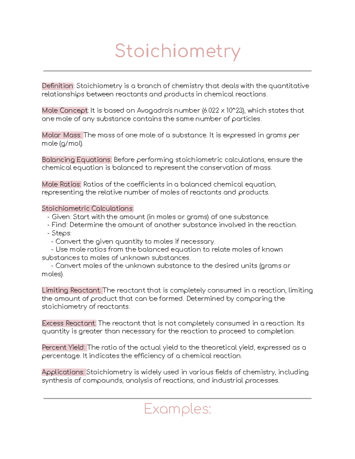 Stoichiometry, Chemistry - Stoichiometry Definition: Stoichiometry is a ...