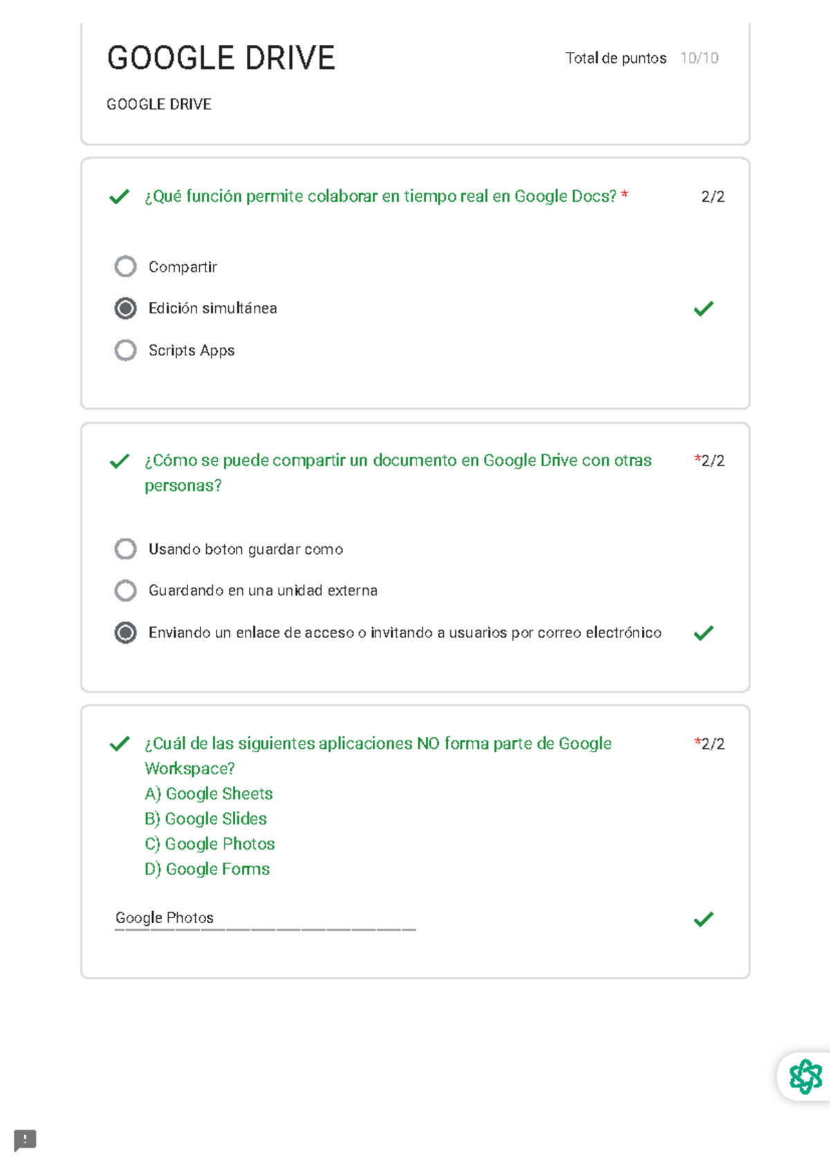 Respuestas forms g 7 - Apuntes - 2/ Compartir Edición simultánea ...