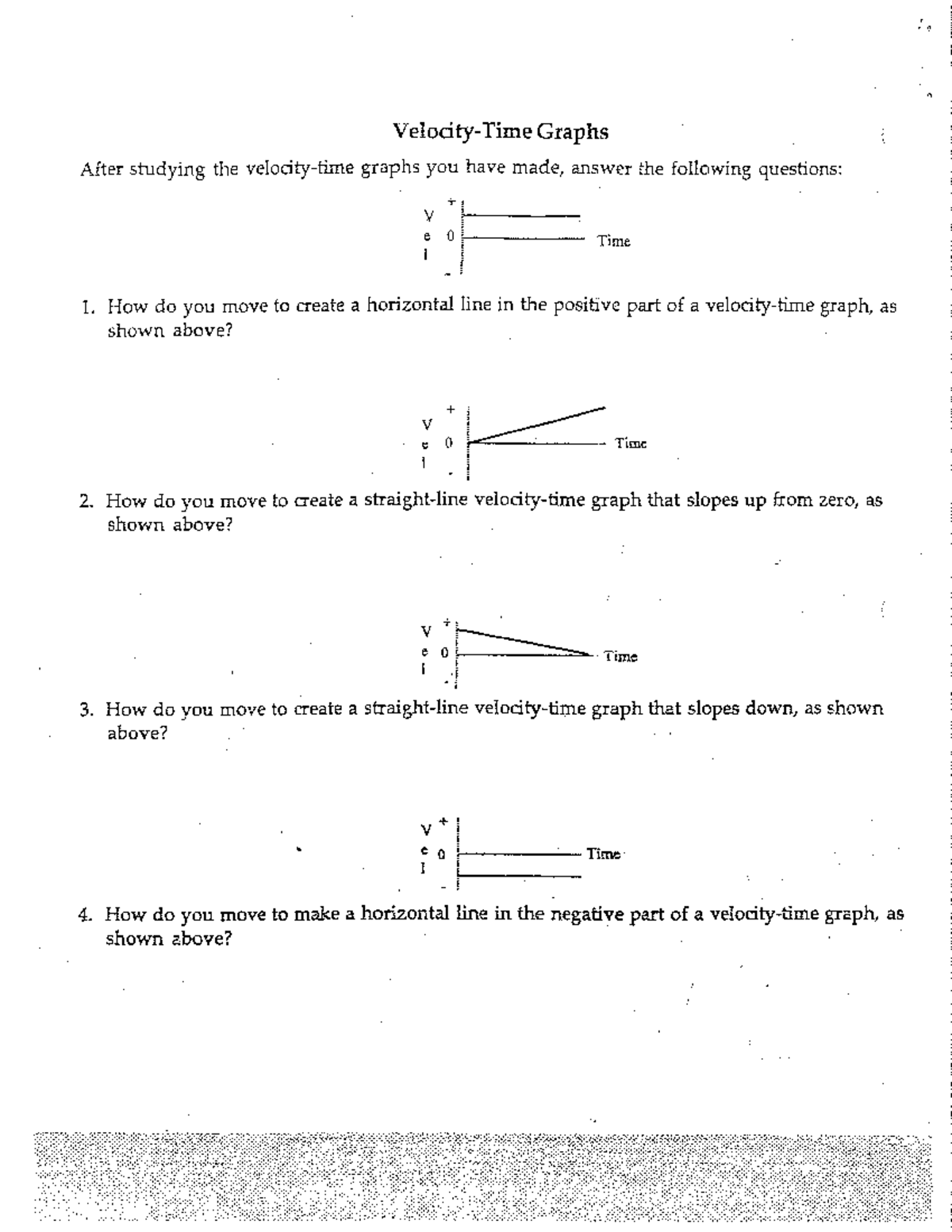 Velocity TIME Graphs - TC-319 - Studocu