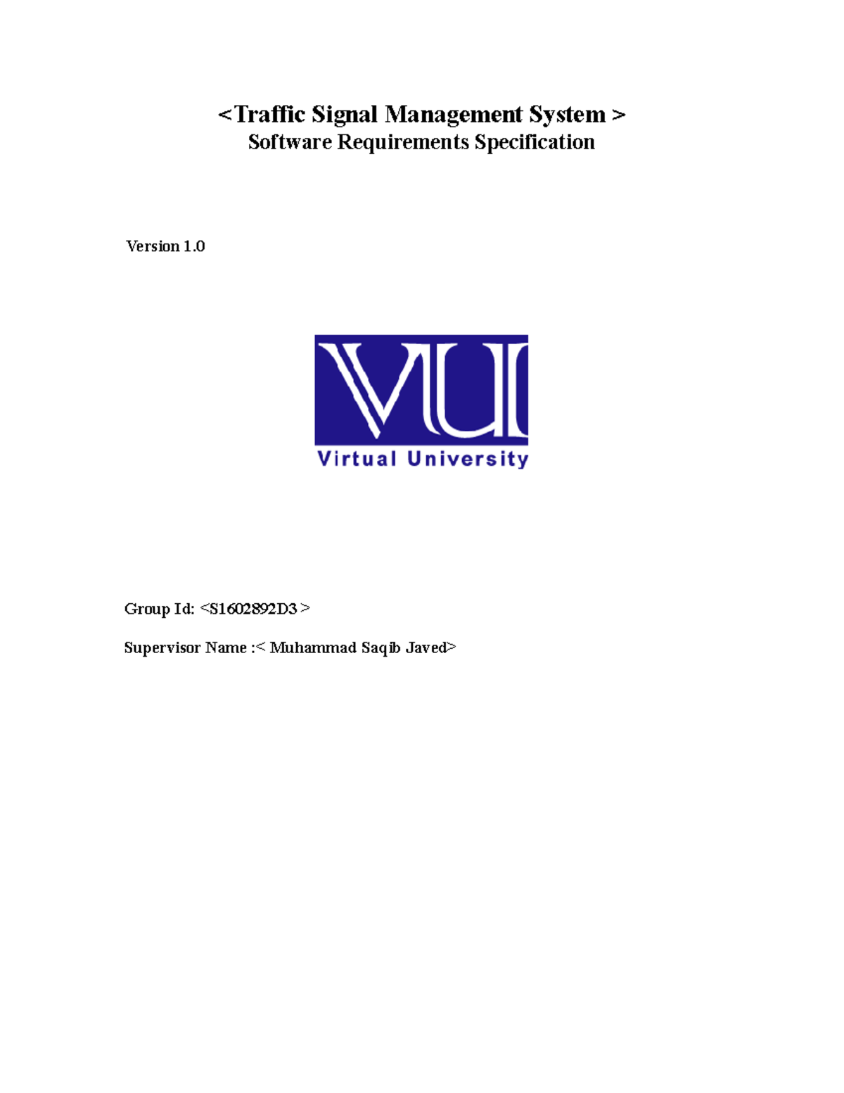 Traffic Signal Management System Softwar - Software - Studocu