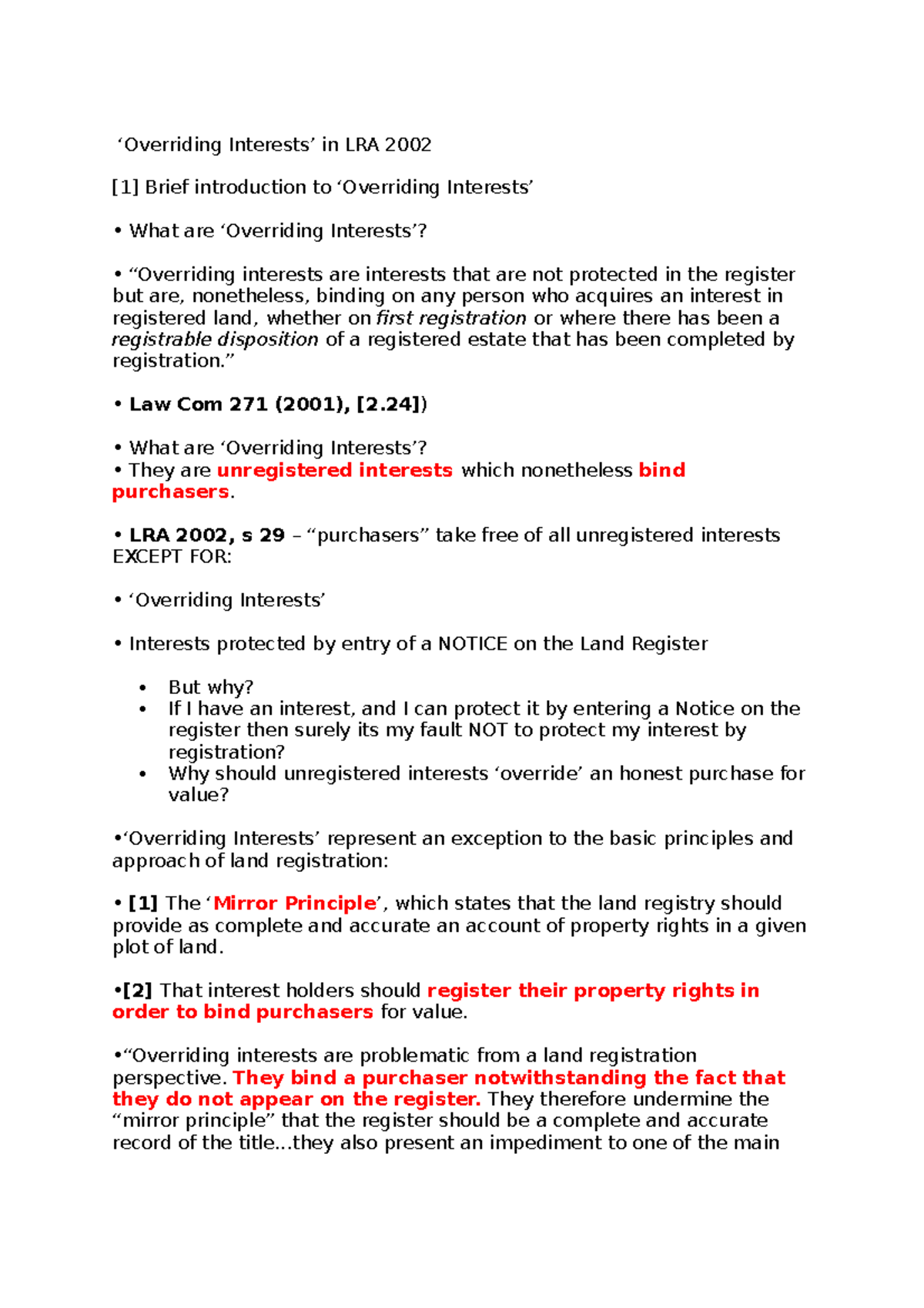 Overriding Interests’ in LRA 2002 - ‘Overriding Interests’ in LRA 2002 ...