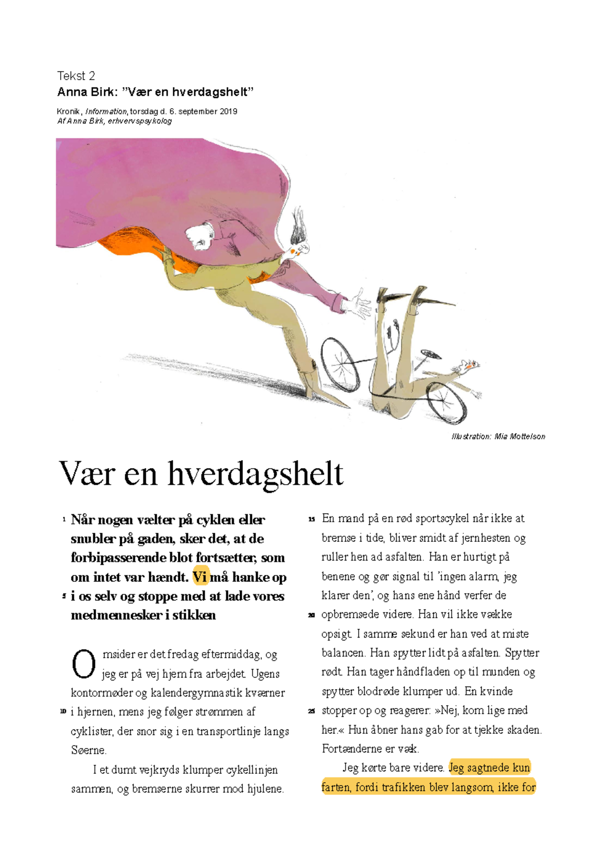20275 HTX Dansk A 07122023 Tekst 2 -13668 - Tekst 2 Anna Birk: ”Vær en ...