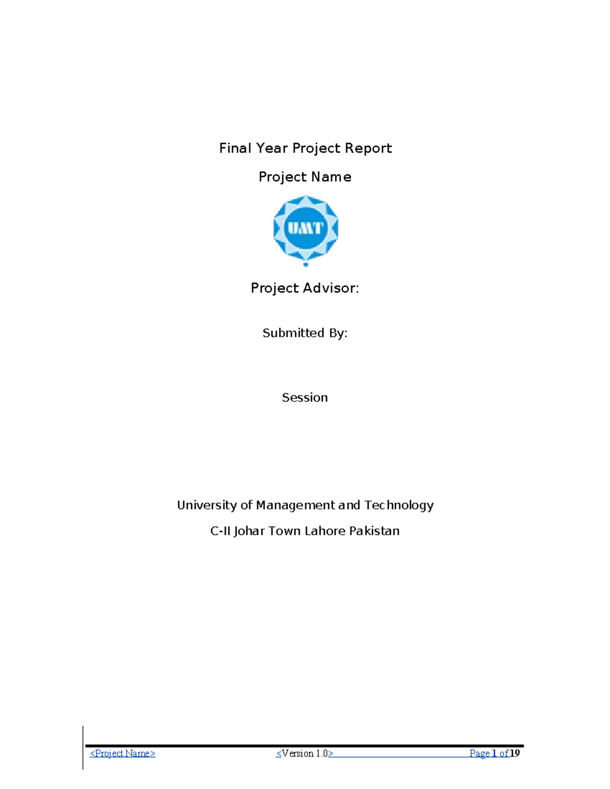 FYP Research-Based Template AI - Final Year Project Report Project Name ...