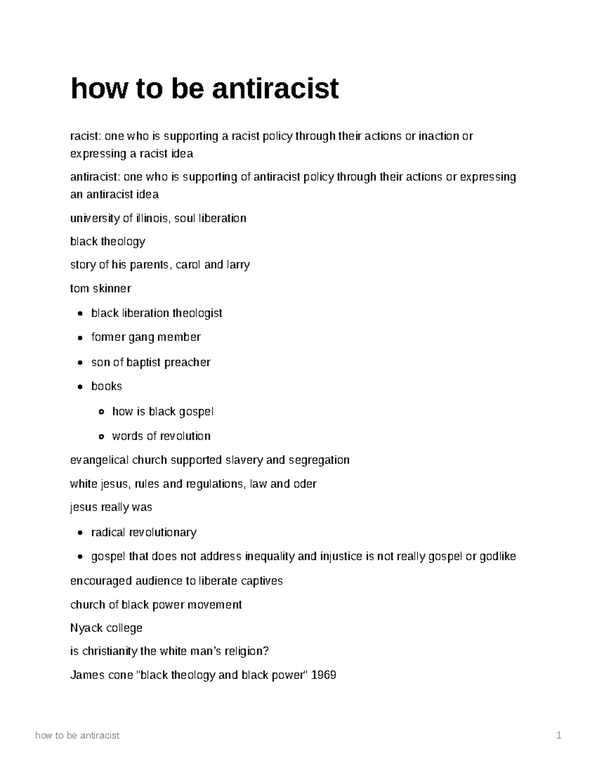 How to be antiracist - McQueen - how to be antiracist racist: one who ...