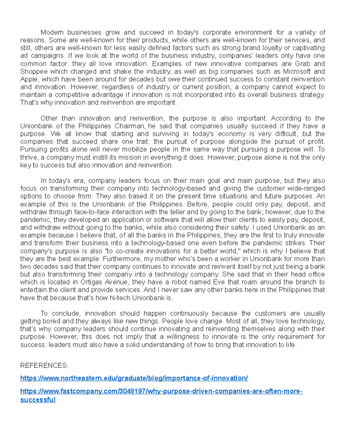 Innovation AND Reinvention WITH A Purpose - Modern businesses grow and ...